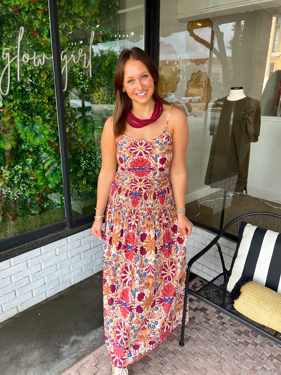 Larkin Smocked Floral Maxi Dress – Lilly Jane