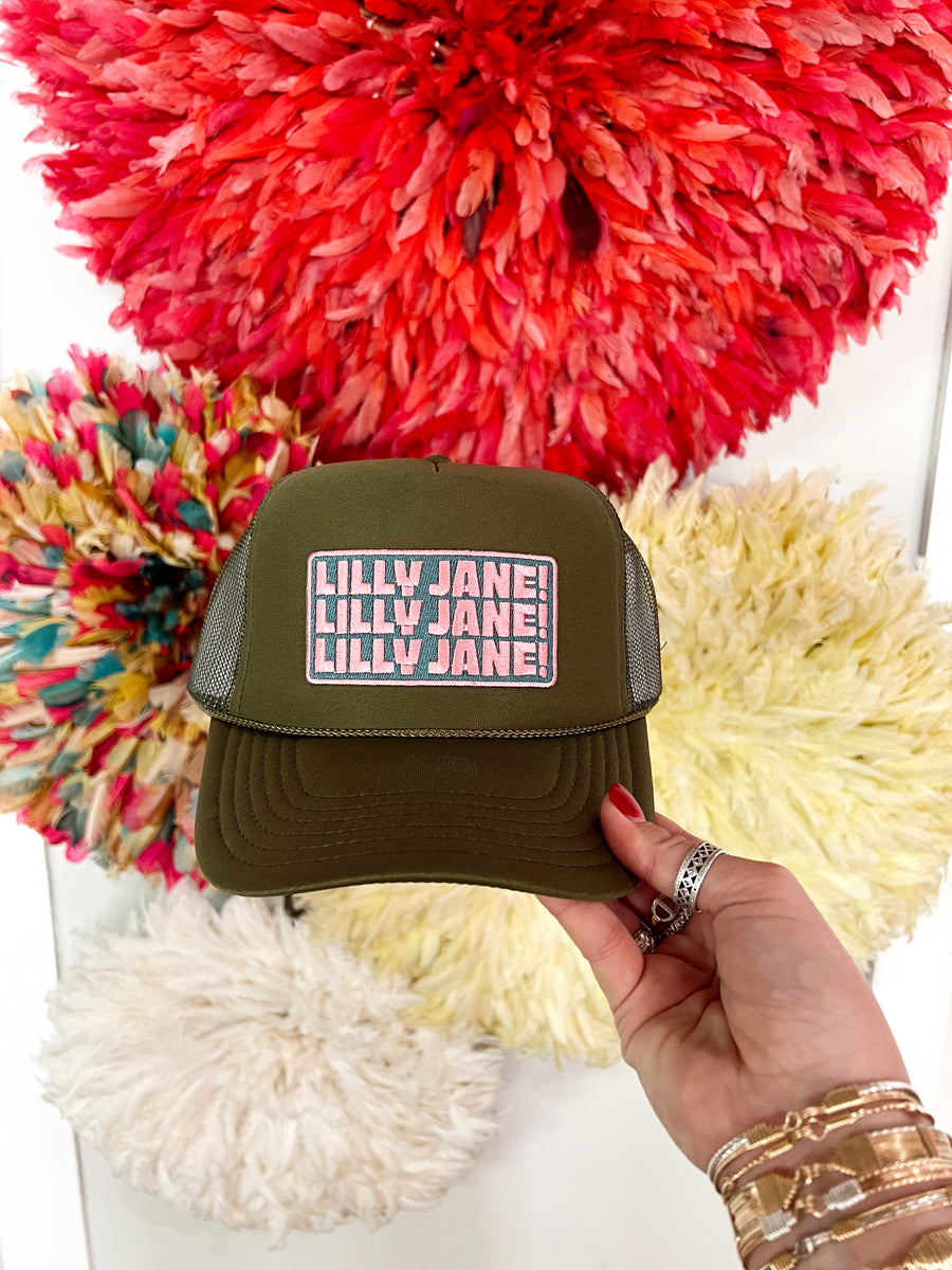 Lilly Jane! Trucker Hat- Olive